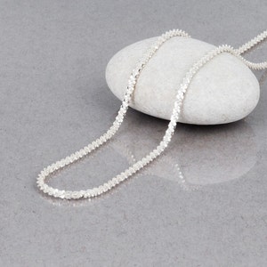 Silver Chain Necklace, Sparkle Necklace, Silver Layered Necklace, Thin ...