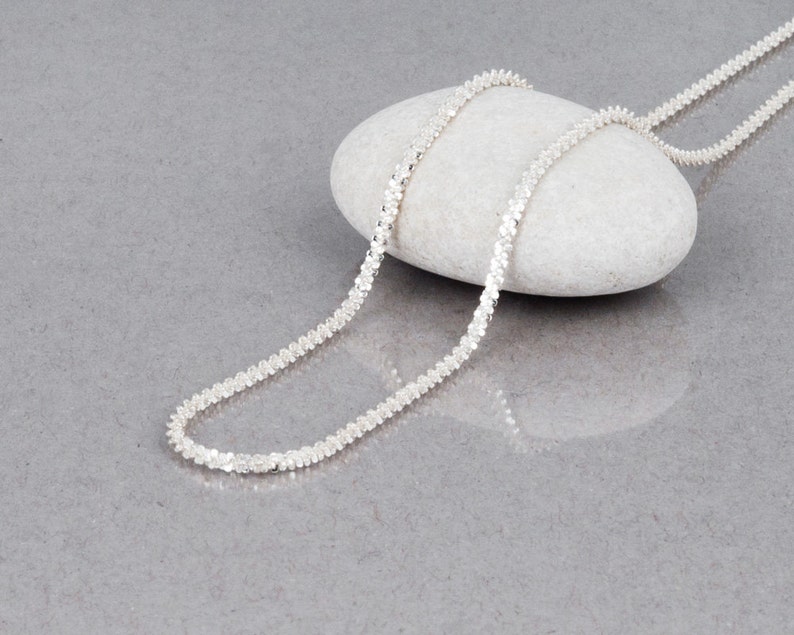 Silver Chain Necklace Sparkle Necklace Silver Layered - Etsy