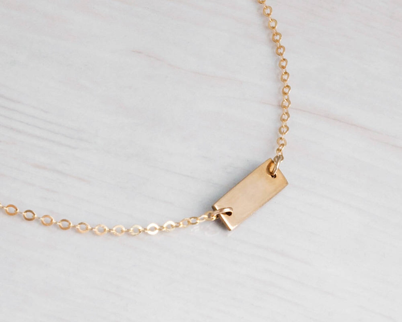 Small Bar Choker Necklace Personalized Bar Choker Delicate | Etsy