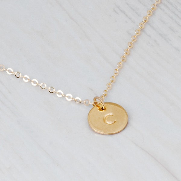 Gold Disc Necklace - Etsy