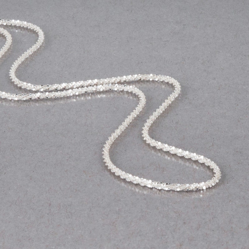 Silver Sparkle Necklace - Etsy