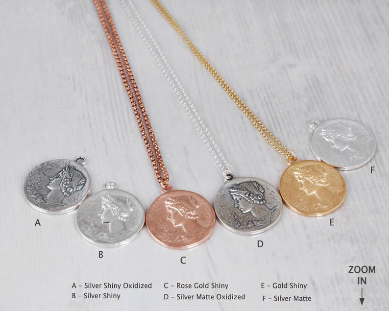 Extra Long Coin Necklace Sterling Silver Long Coin Necklace - Etsy