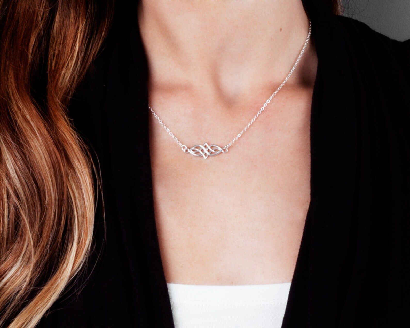 Silver Choker Necklace, Celtic Choker Necklace, Layering Choker, Celtic ...