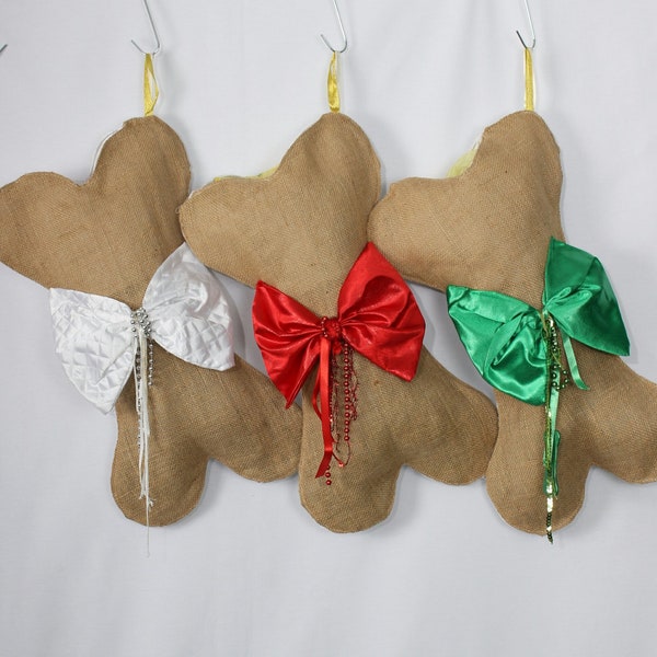 Burlap Dog Stocking - Etsy