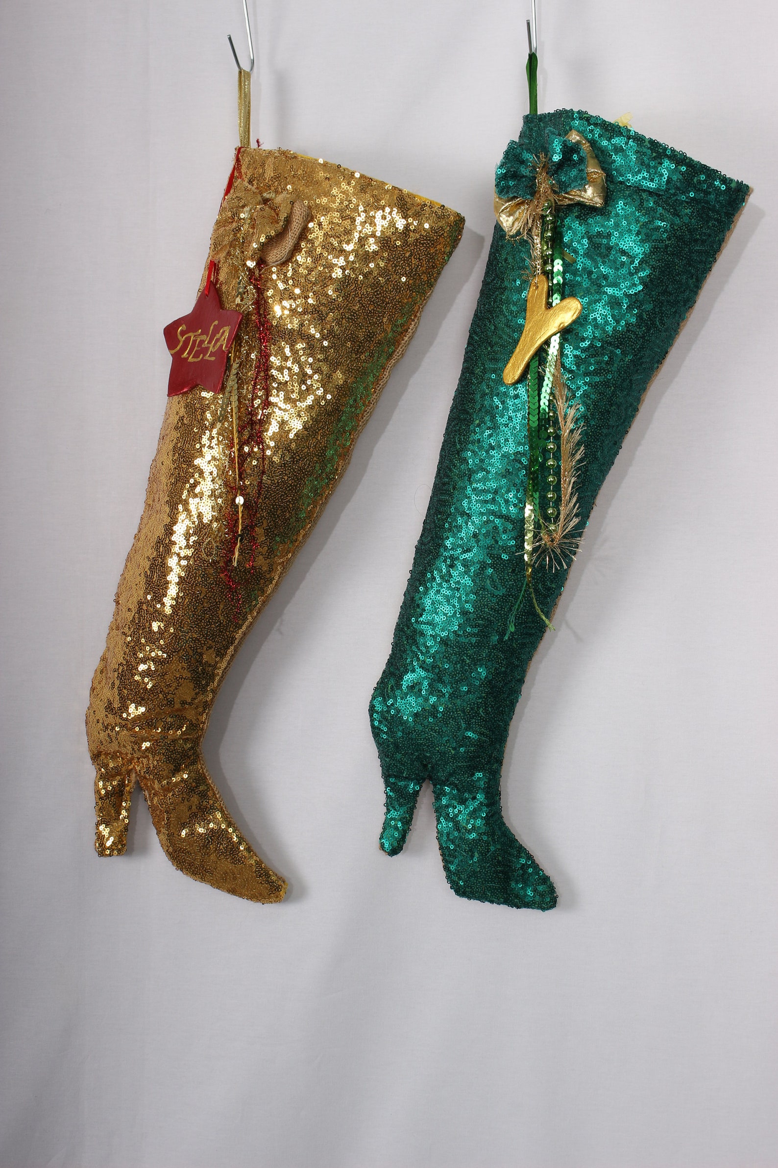 High Heel Christmas Stocking Chic Velvet Holiday Stocking - Etsy