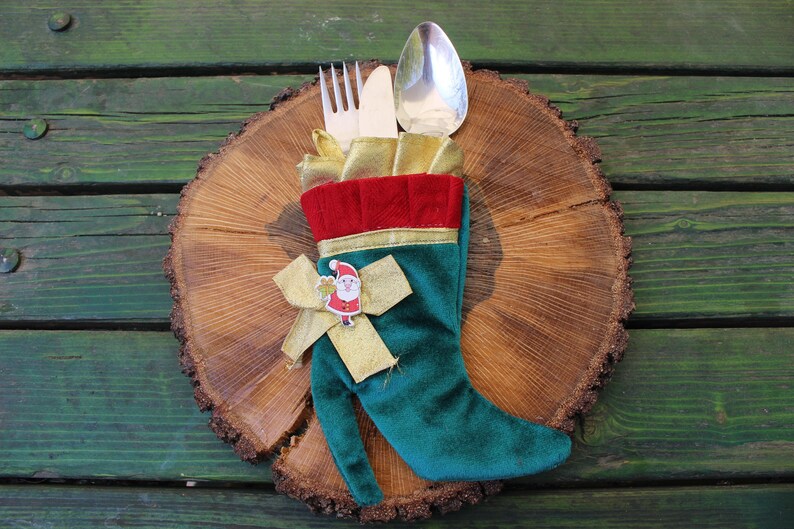 Christmas Silverware Holder Set Christmas Table Decor - Etsy