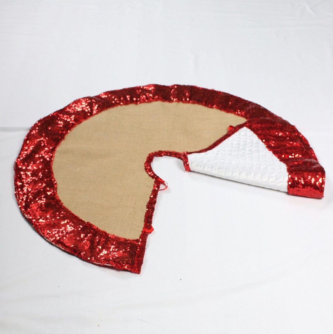 Sequin Tree Skirt Reversible Christmas Tree Skirt Red Tree - Etsy