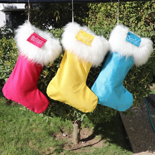 Blue and White Christmas Stockings - Etsy