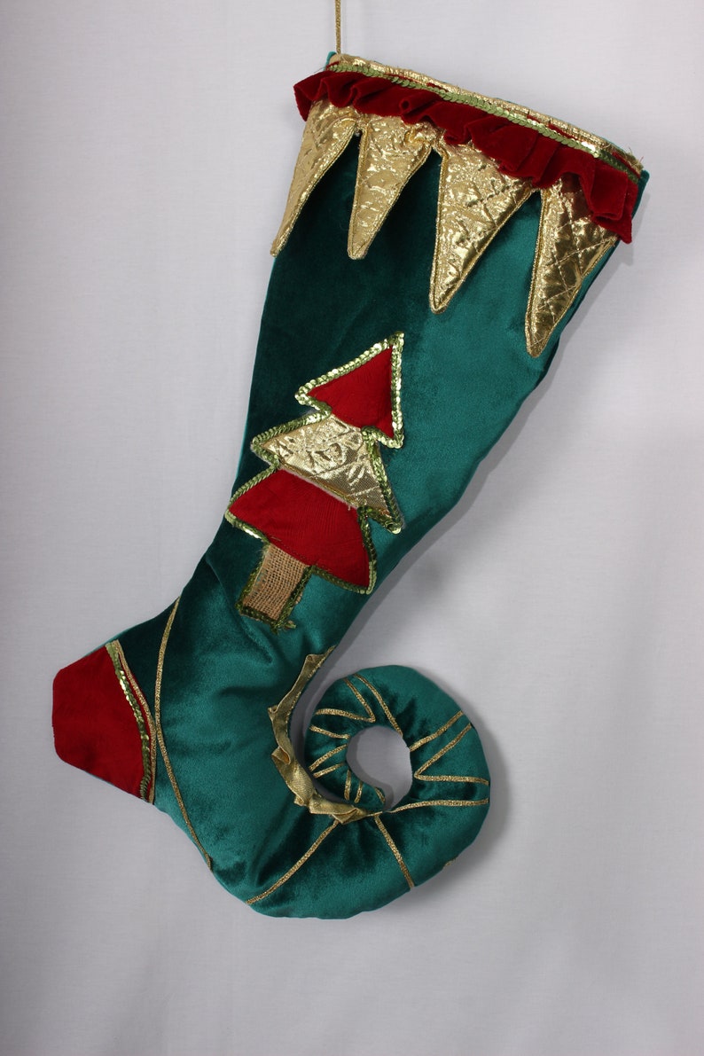 Whimsical Elf Stockings Personalized Christmas Stocking With - Etsy