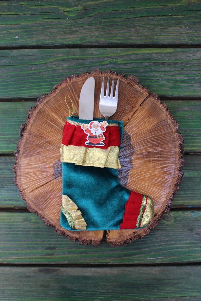 Christmas Silverware Holder Set Christmas Table Decor - Etsy