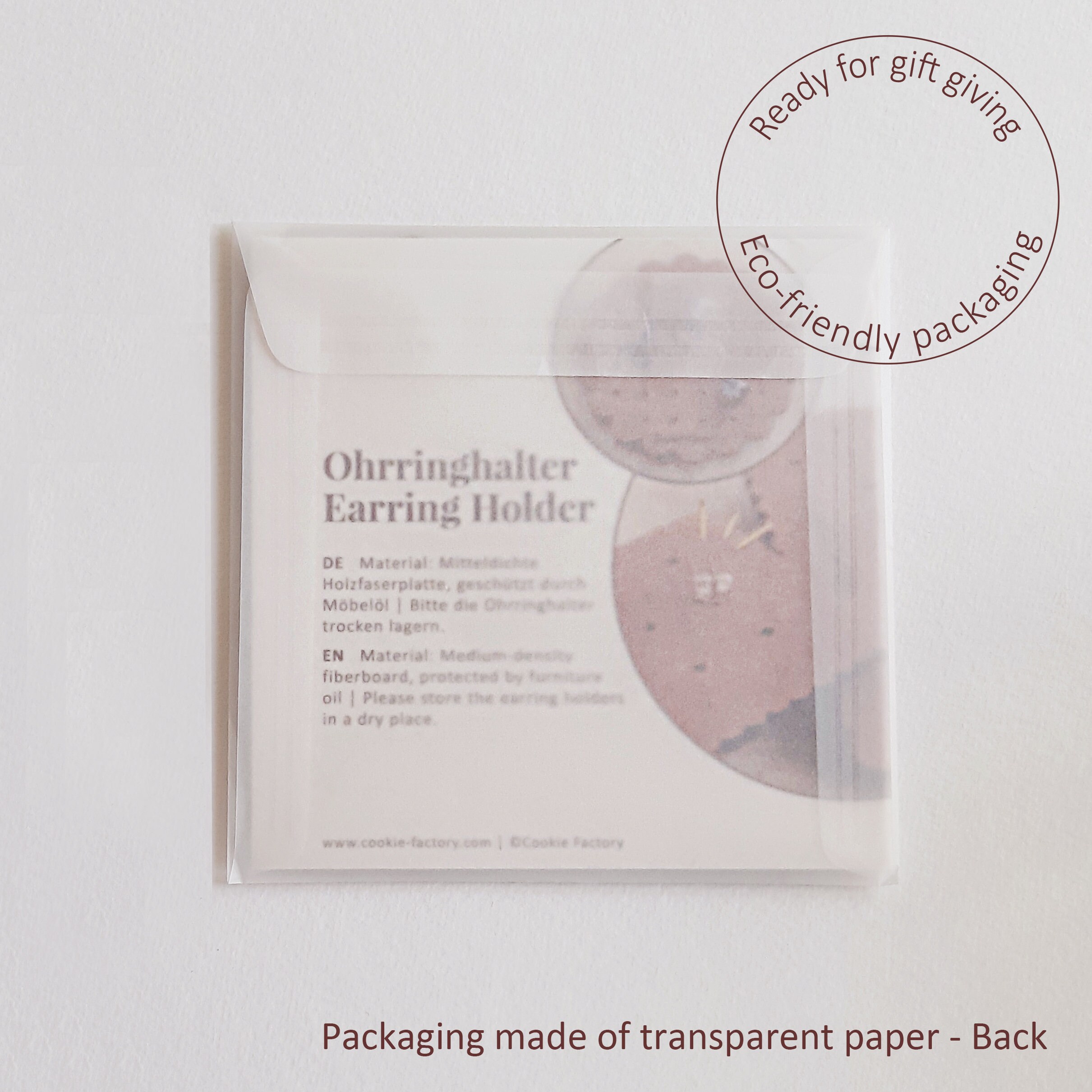 Wooden earring holders in cookie shape Pillow style Jewelry organizer ...