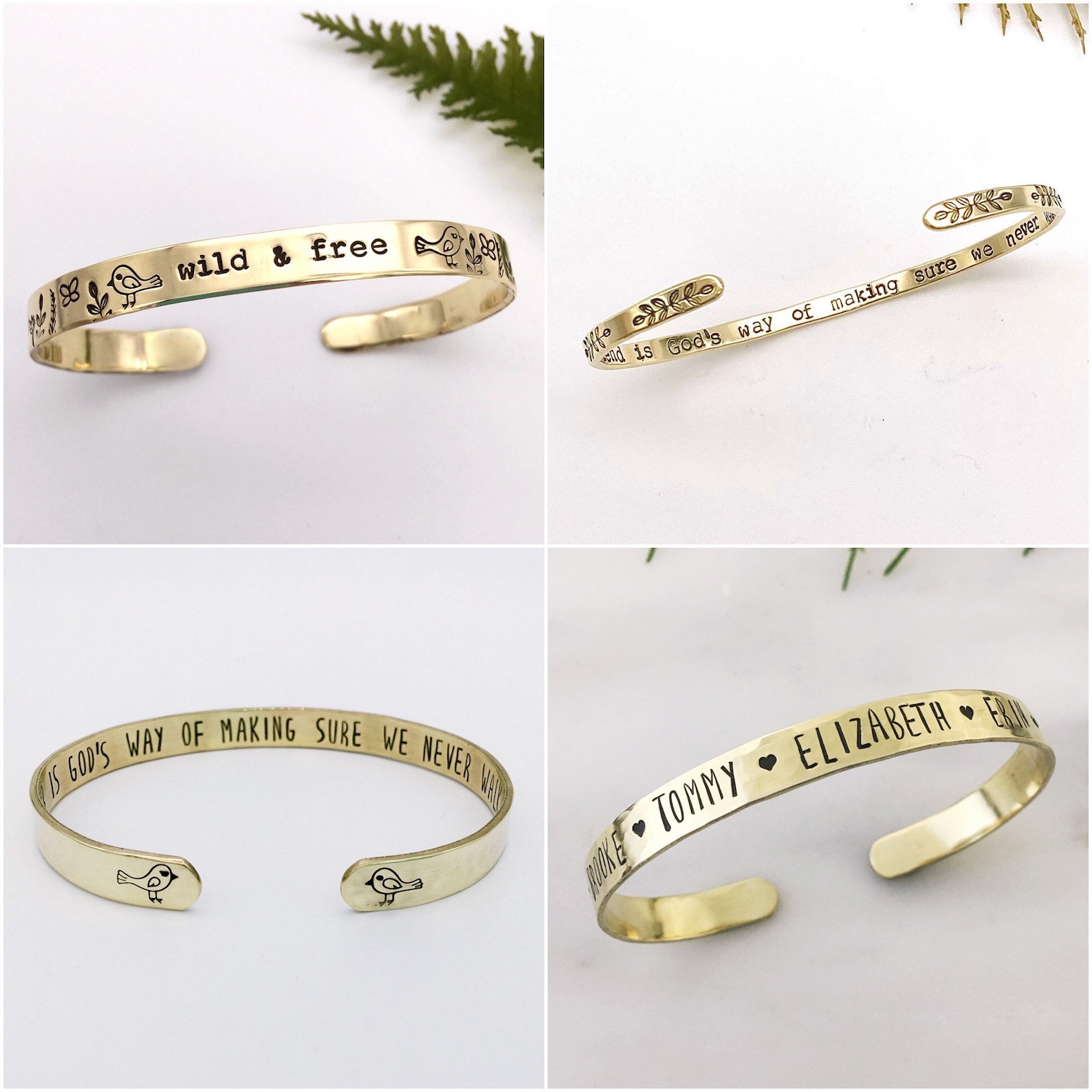 Custom Bracelet Gold Personalized Gold Bracelet Secret - Etsy