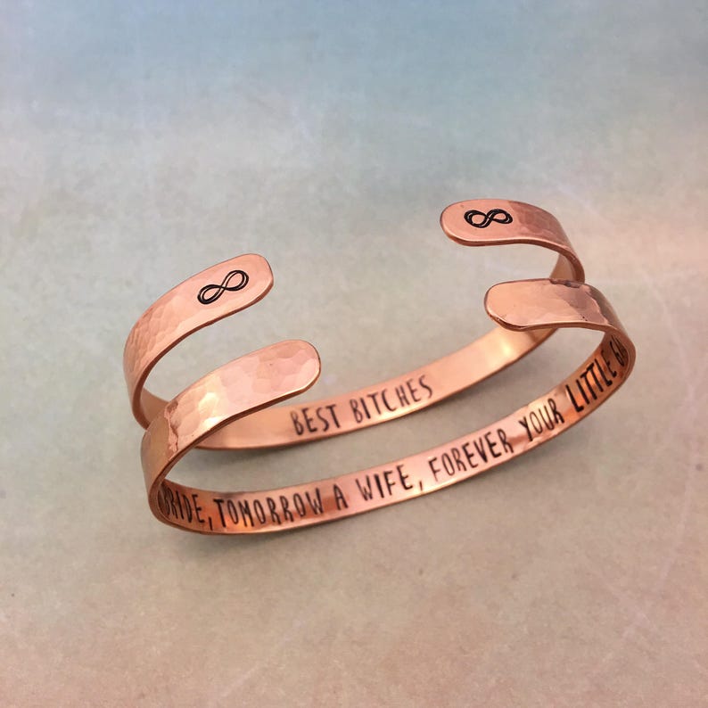 Custom Quote Bracelet Custom Copper Bracelet Cuff | Etsy