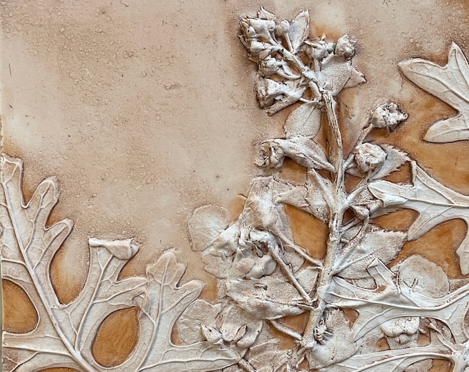 Angelonia Flower Plaster Wall Art, Garden Flowers Botanical Bas Relief ...