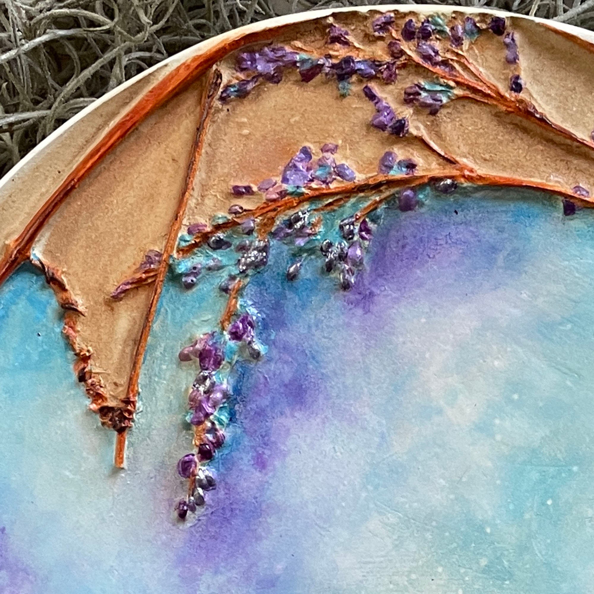 Garden Window Plaster Cast Tile, Floral Botanical Bas Relief Artwork ...