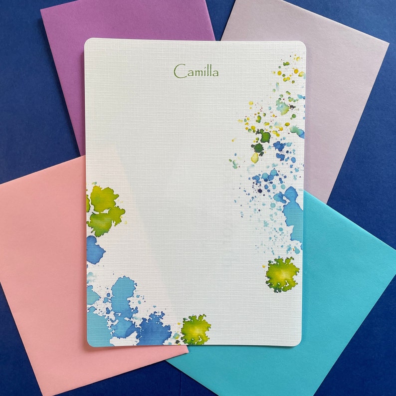 Personalized Writing Paper Set of 36 Women's Custom - Etsy