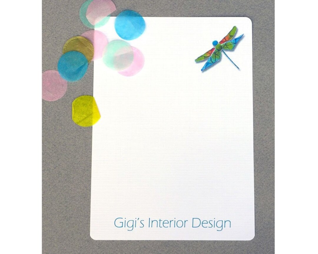 Women's Contemporary Dragonfly Writing Paper Stationery Set ...