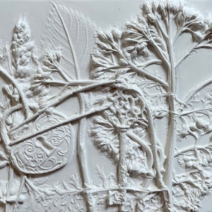 Secret Garden Plaster Wall Art Lock & Key Botanical Bas - Etsy