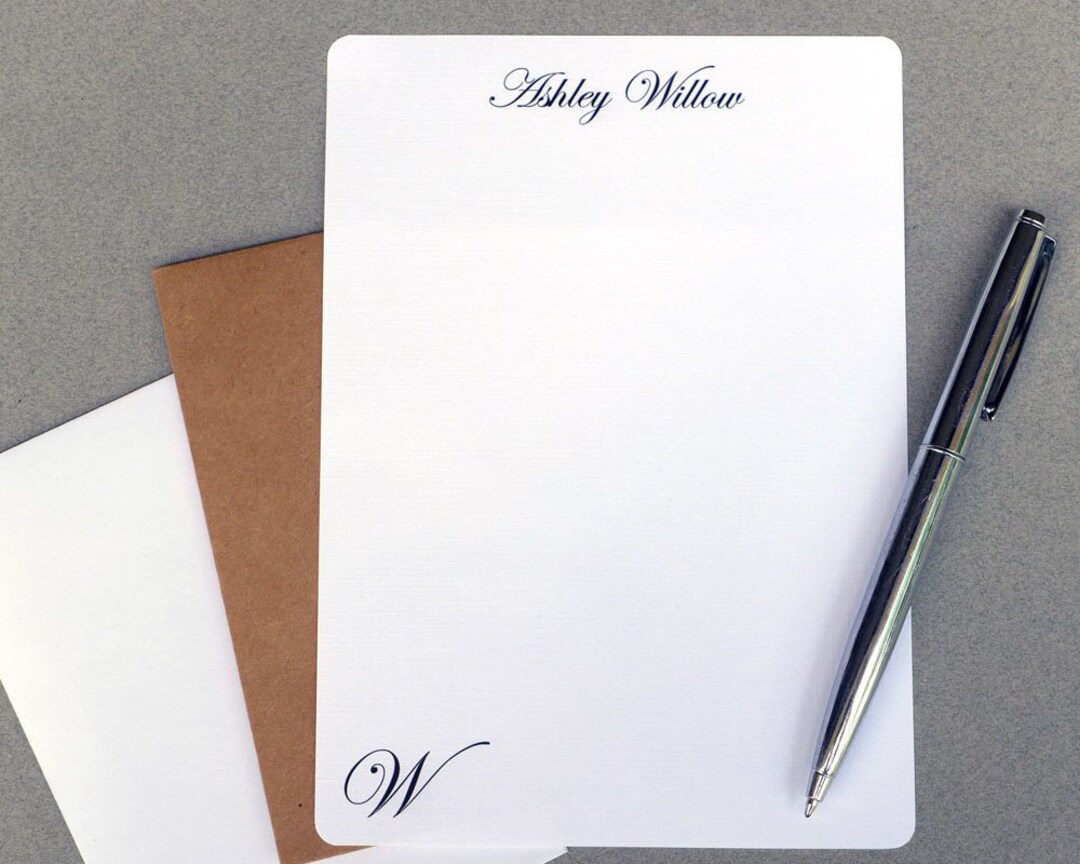 Personalized Women's Name & Initial Writing Paper Set - Etsy India