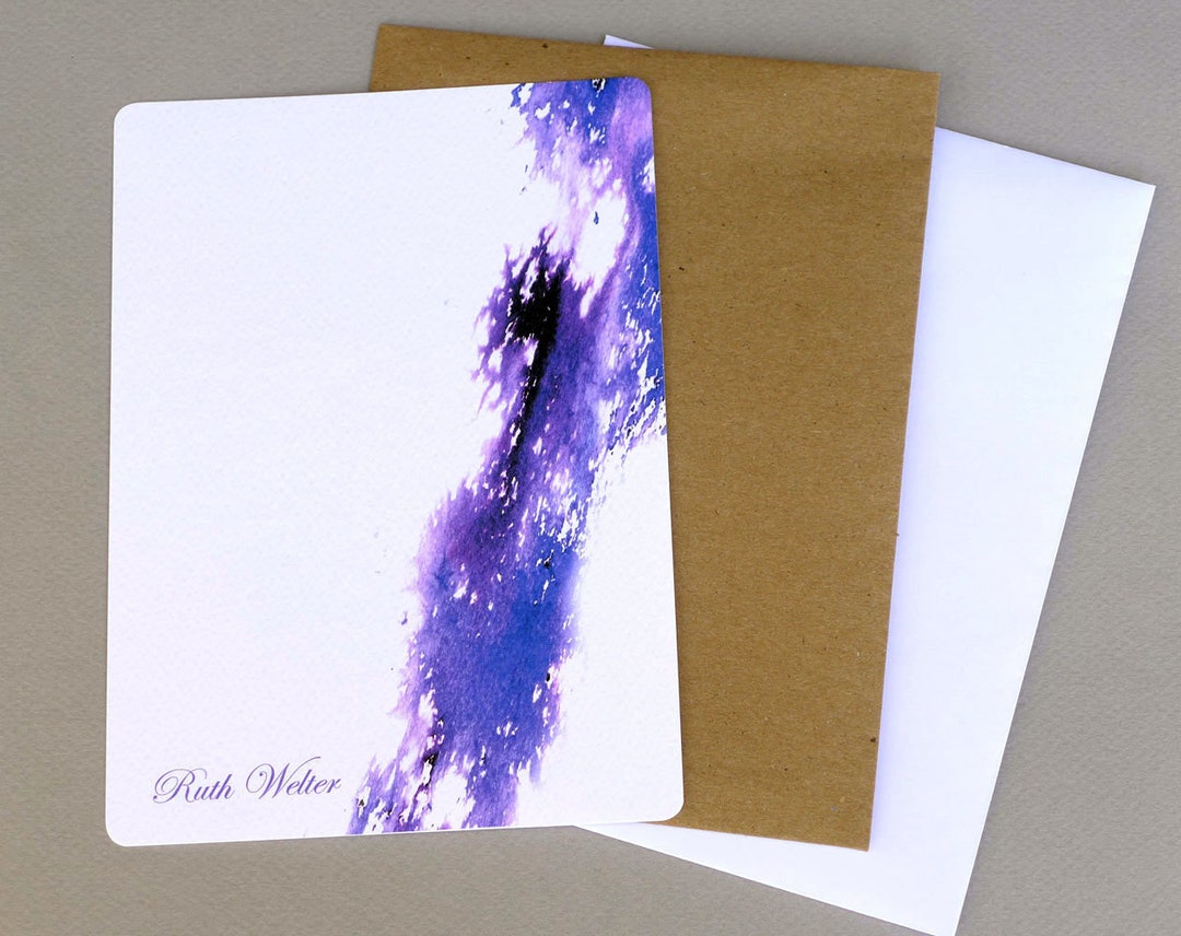 Personalized Note Cards, Custom Flat Note Card Set, Correspondence ...