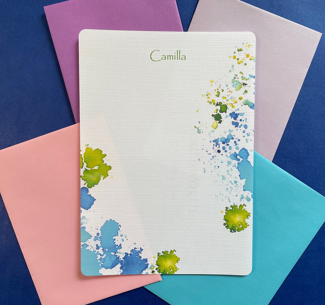 Personalized Writing Paper Set of 36, Women's Custom Correspondence ...