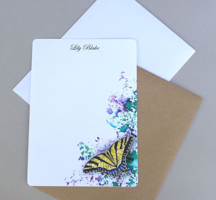 Personalized Stationary Flat Note Card Set Note Cards - Etsy