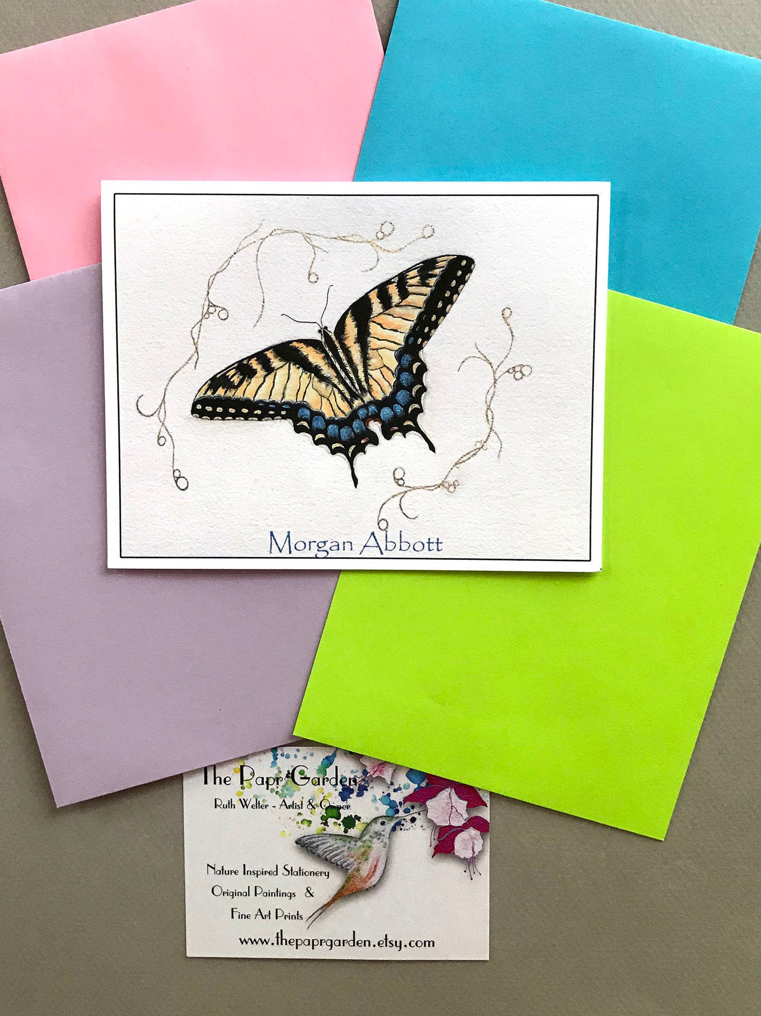 Custom Folded Note Card Stationery Set Personalized - Etsy