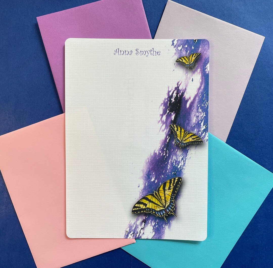 Complete Personalized Writing Paper Set, Swallowtail Butterfly Letter ...