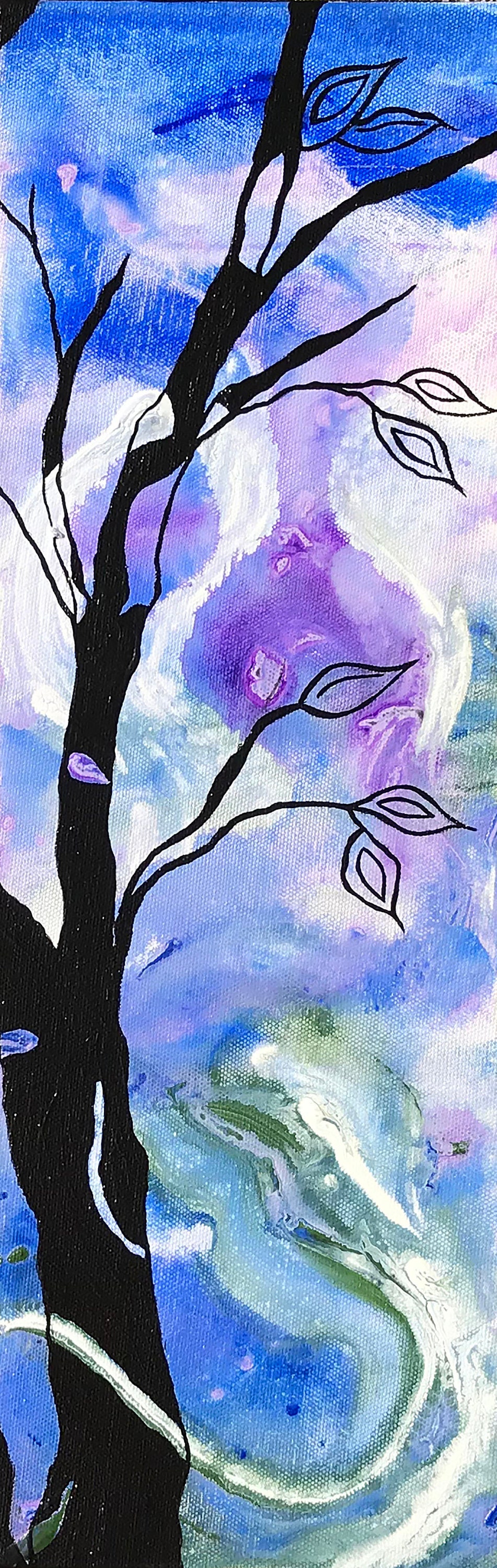 Abstract Triptych Tree Wall Art, Original Tree Artwork Painting, Modern ...