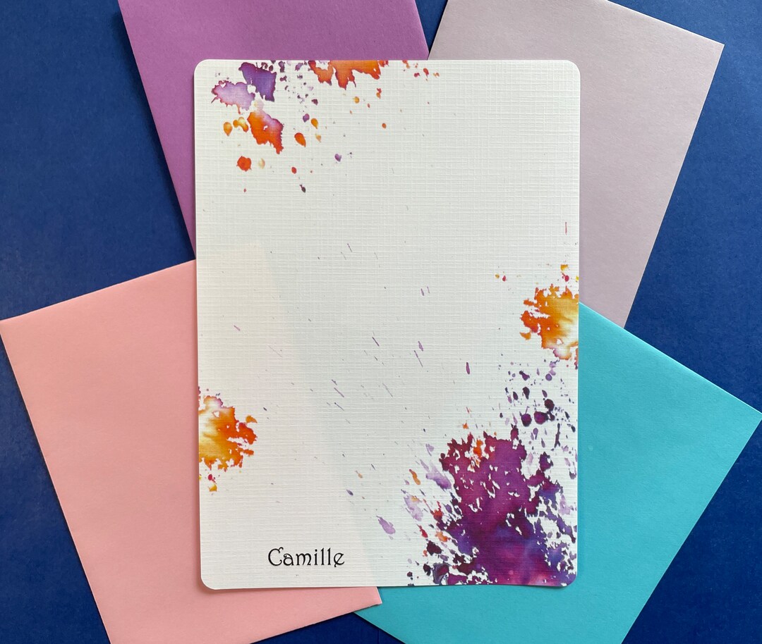 Personalized Writing Paper Set of 36, Complete Women's 5 X 7 Note ...