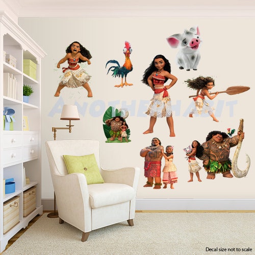 Moana Wall Mural Moana Wallpaper Moana Wall Decor - Etsy