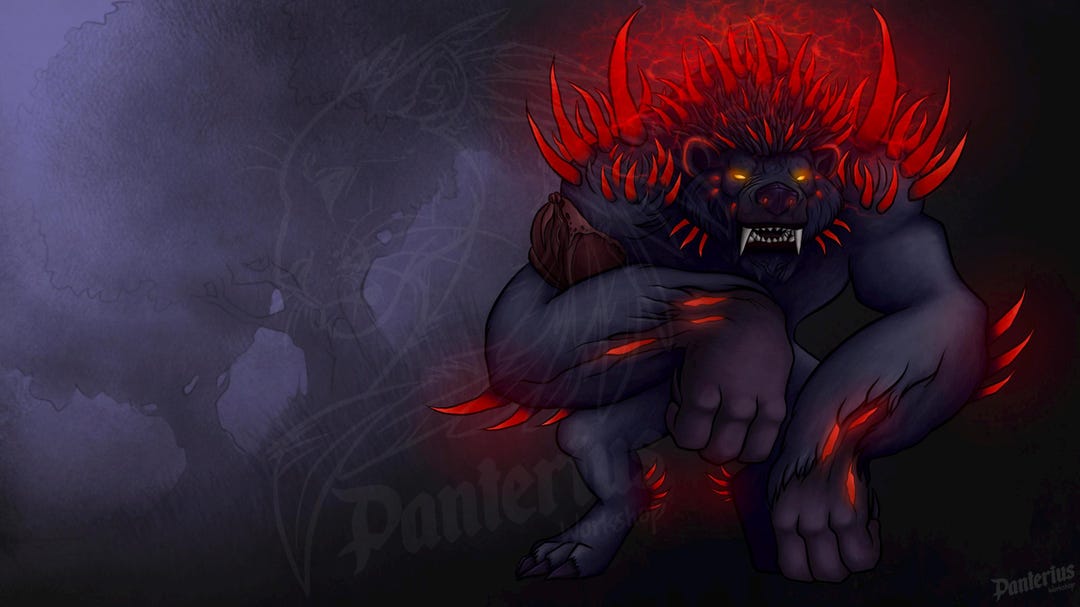 World of Warcraft Bear Ursoc Art Digital Download – Fantasy Bear Ursoc ...