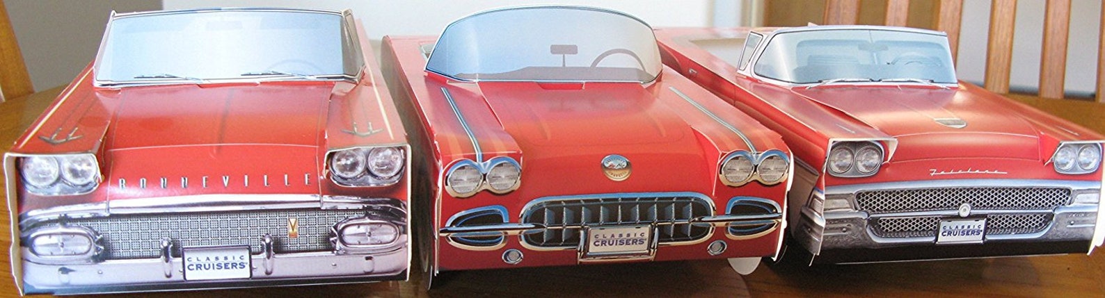 FREE SHIP 18 Assorted RED Classic Cars * Kids Food Box Tray * Table ...