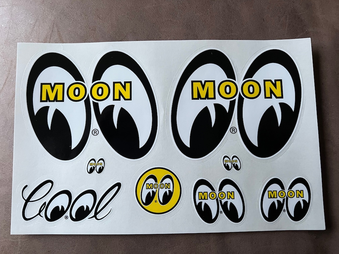FREE SHIP ~ 1950,s Vintage Look Mooneyes Decal Sheet Hot Rod Muscle Car ...