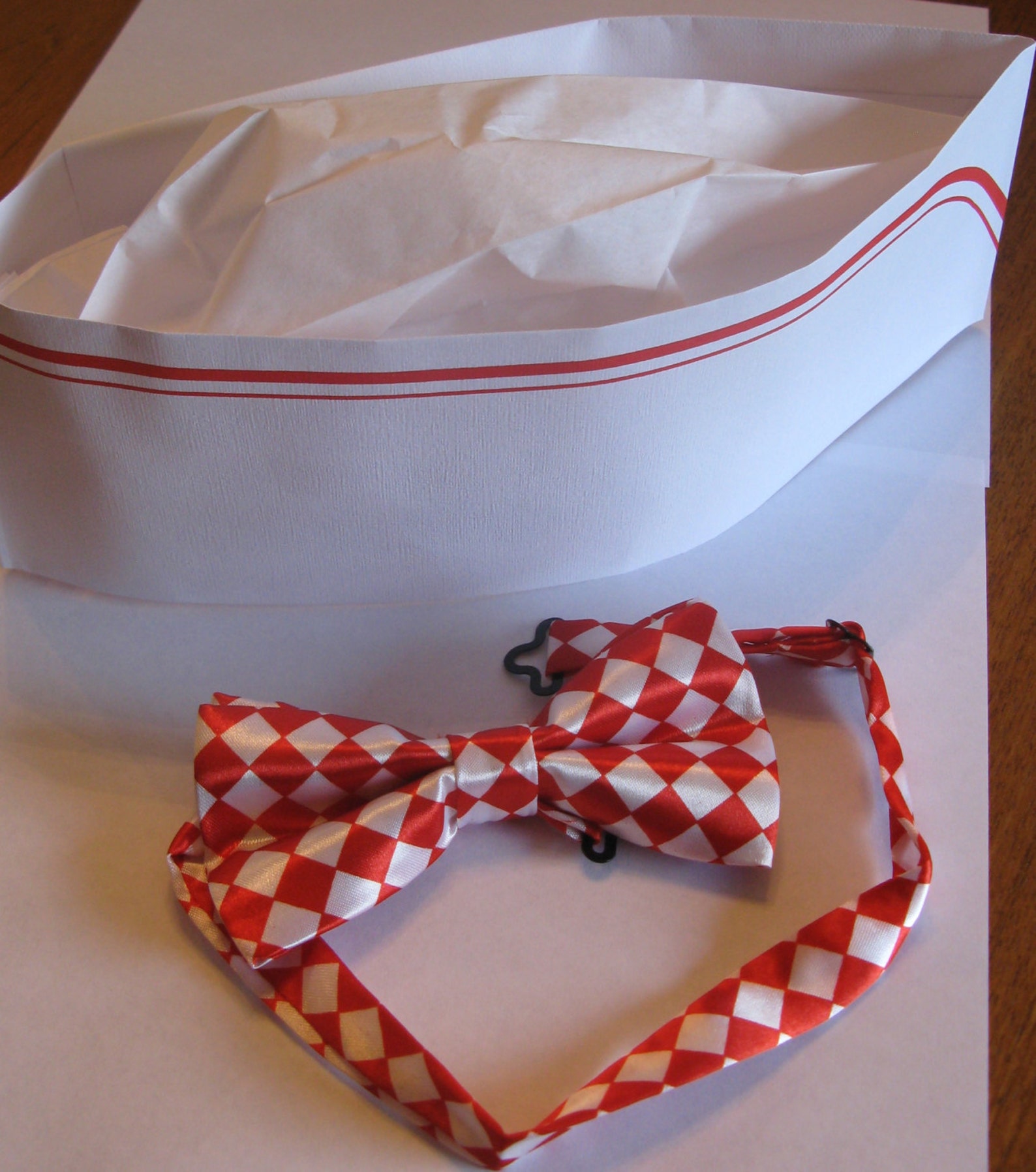 FREE SHIP Party Ice Cream Social Attire Soda Jerk Hat & Bowtie Party ...