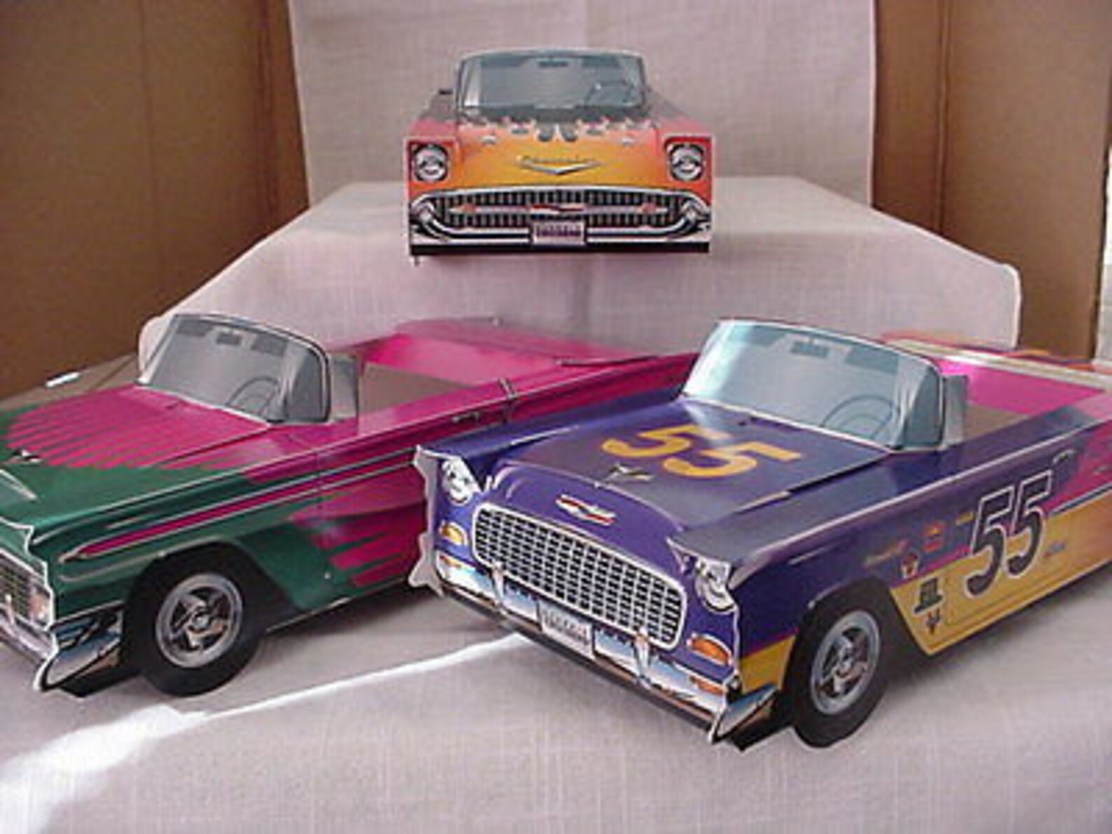 FREE SHIP 6 Assorted Hot Rod Cardboard Car Kids Food Box | Etsy