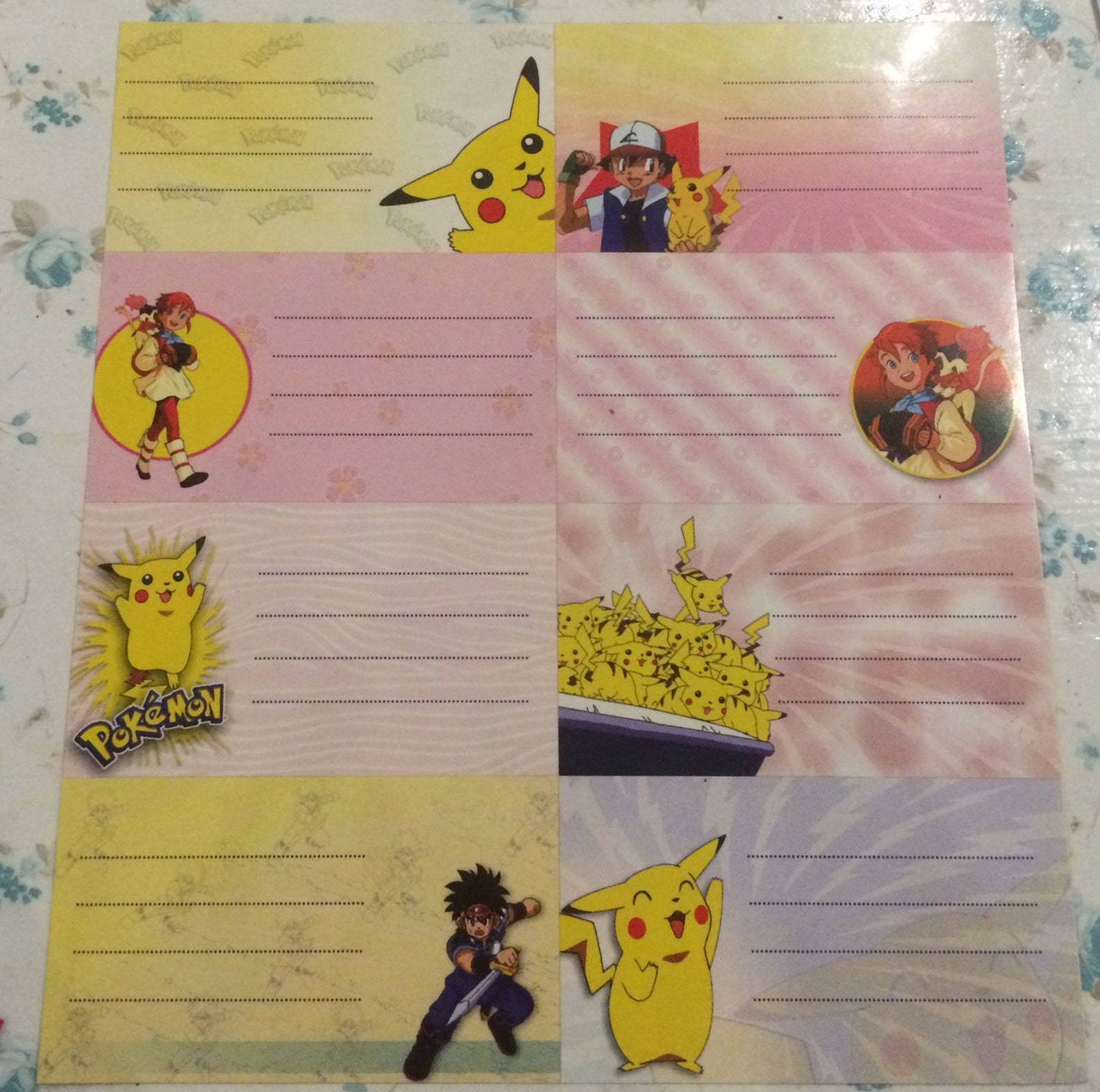 Pokemon School Labels | Etsy