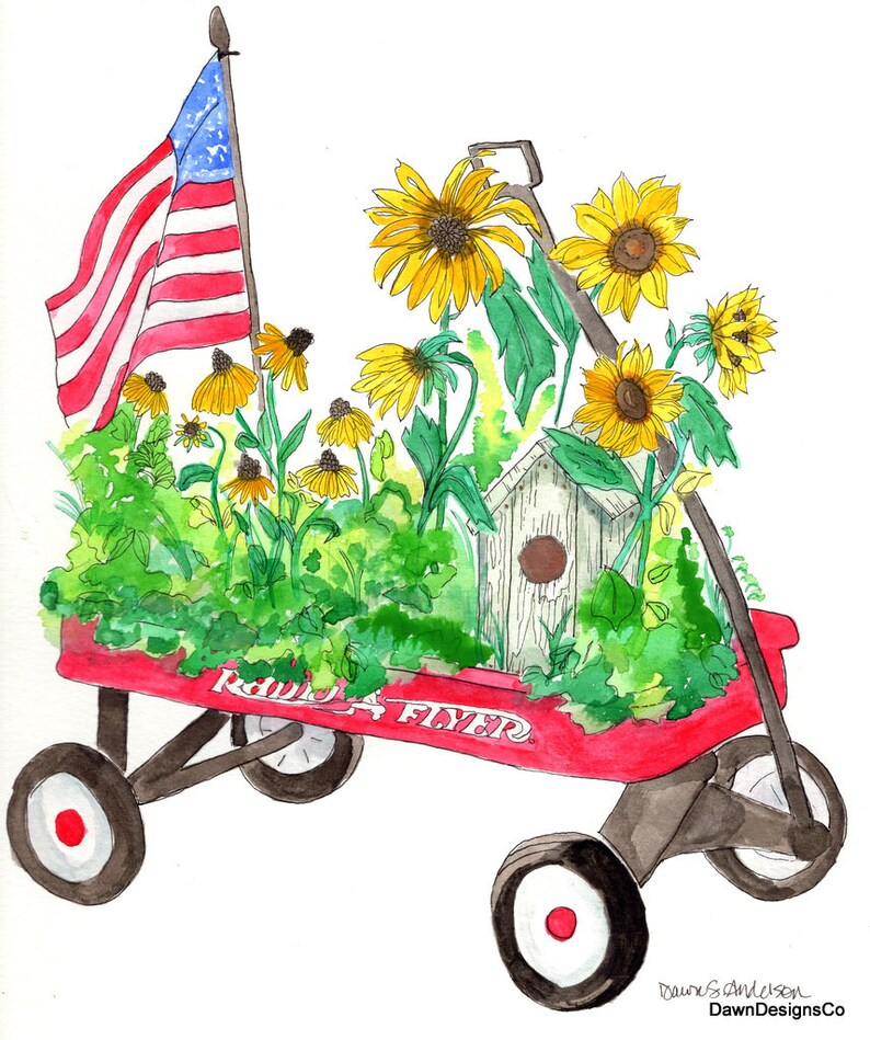 Americana Garden Notecards - Etsy