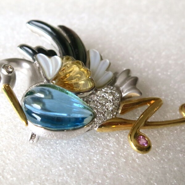 Citrine Brooch - Etsy