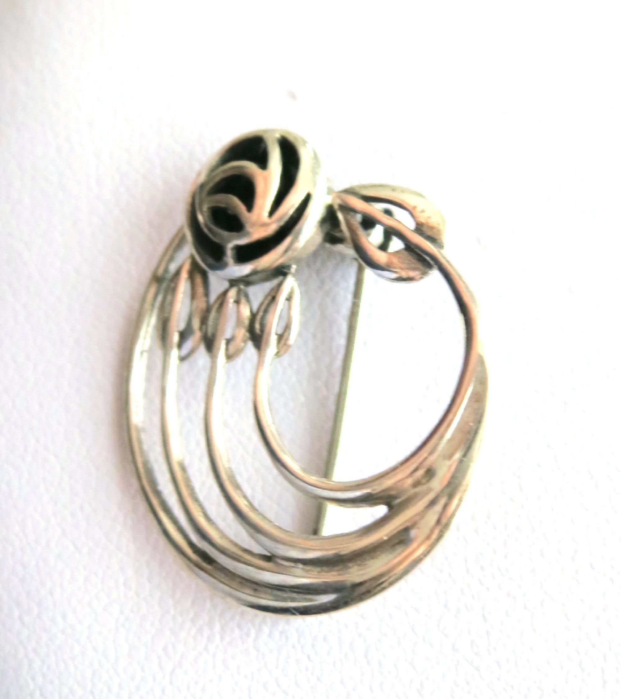 Sterling Silver Mackintosh Style Brooch by Kit Heath - Etsy