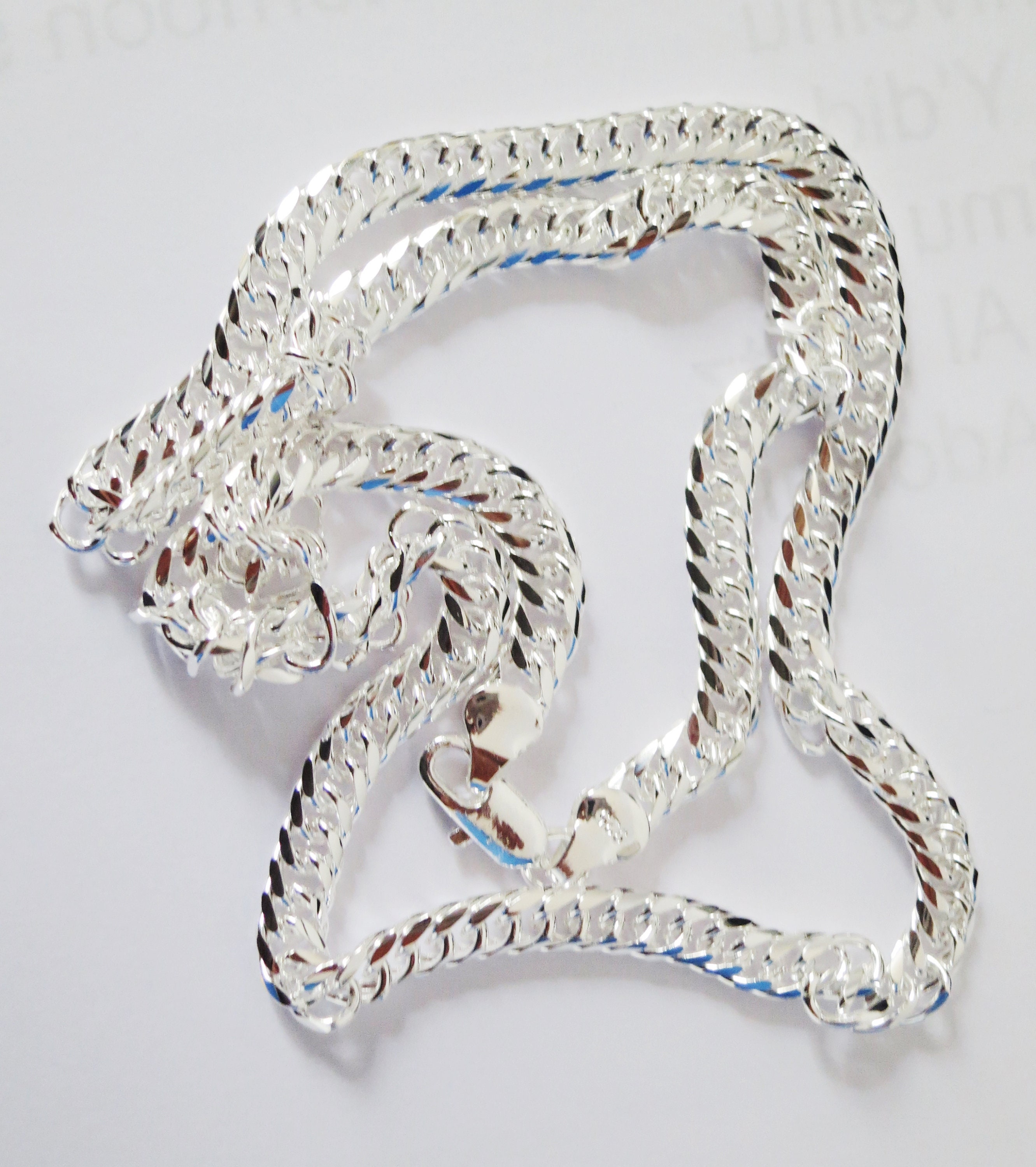 20 Inch Sterling Silver Curb Chain Necklace - Etsy
