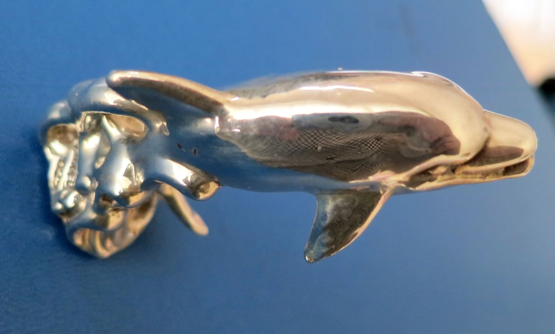 Free-standing Sterling Silver Dolphin Figurine - Etsy