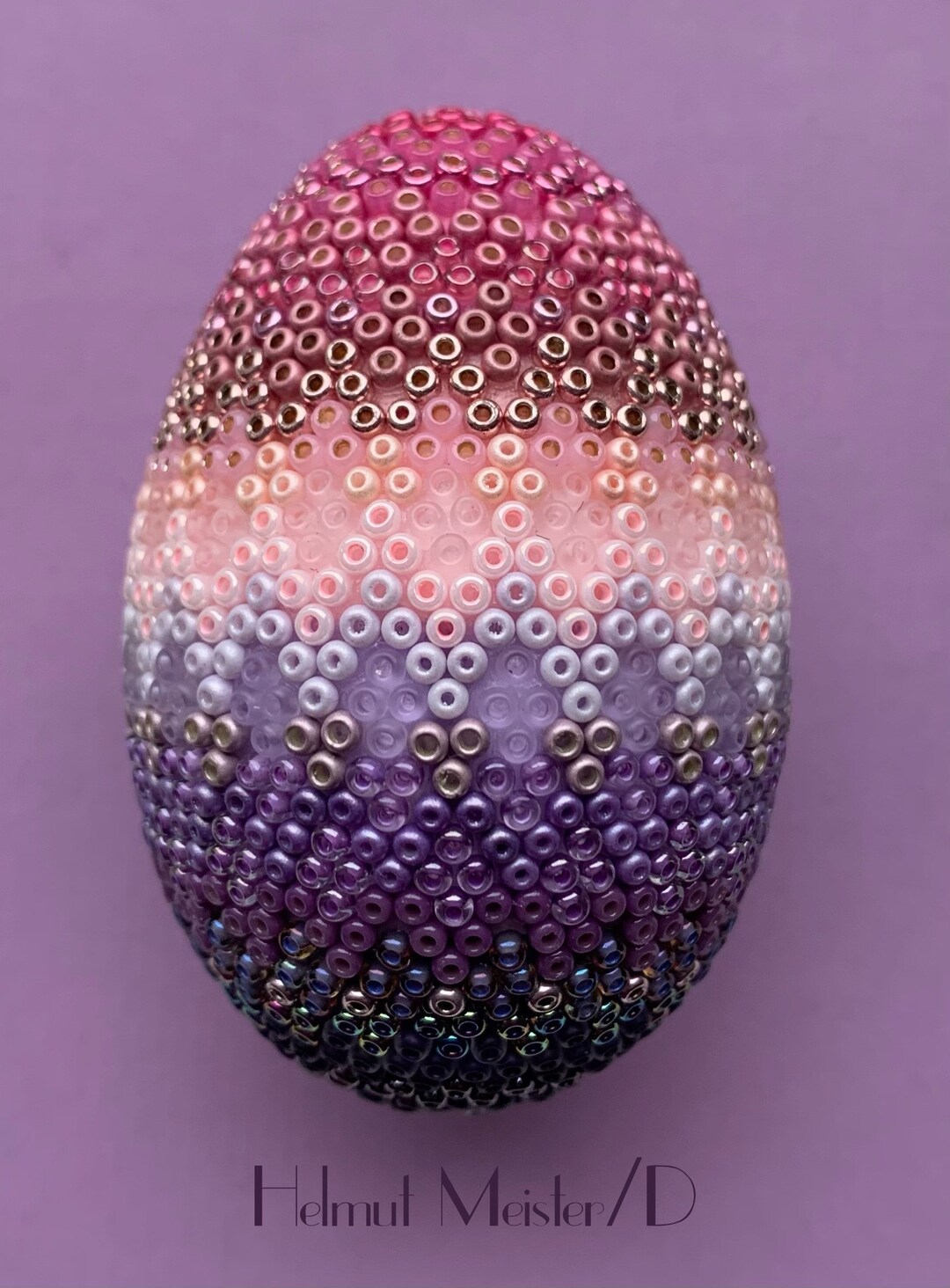 Chicken Egg Pink-violet Color Gradients Pysanky Pearl Egg Two-tone - Etsy