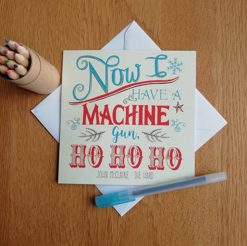 Die Hard Christmas Card - Etsy