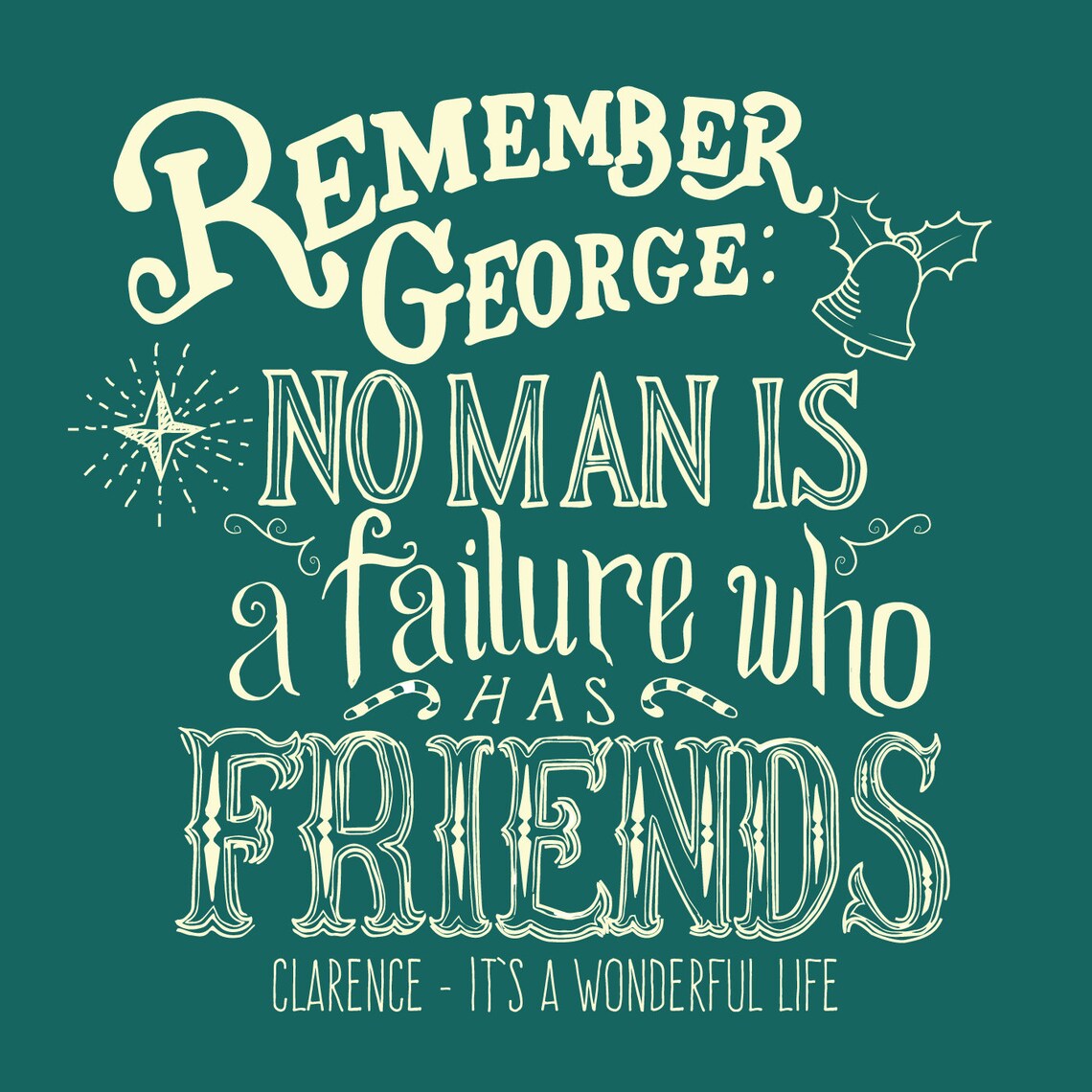 It's a Wonderful Life Christmas Card - Etsy