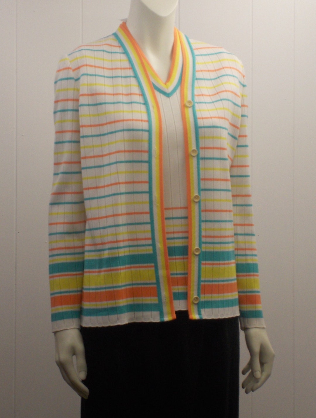 Darling Vintage jo Hardin Originals Knit 2 Piece Sweater Set/cardigan ...