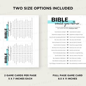 Bible Would You Rather Game, Sunday School, Bible Game for Kids ...