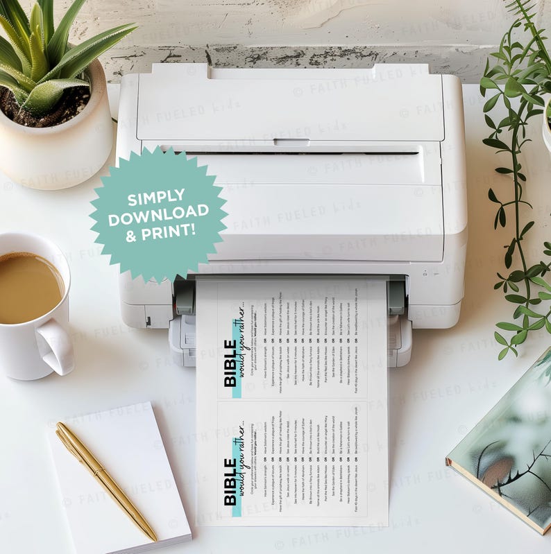 Bible Would You Rather Game, Sunday School, Bible Game for Kids ...