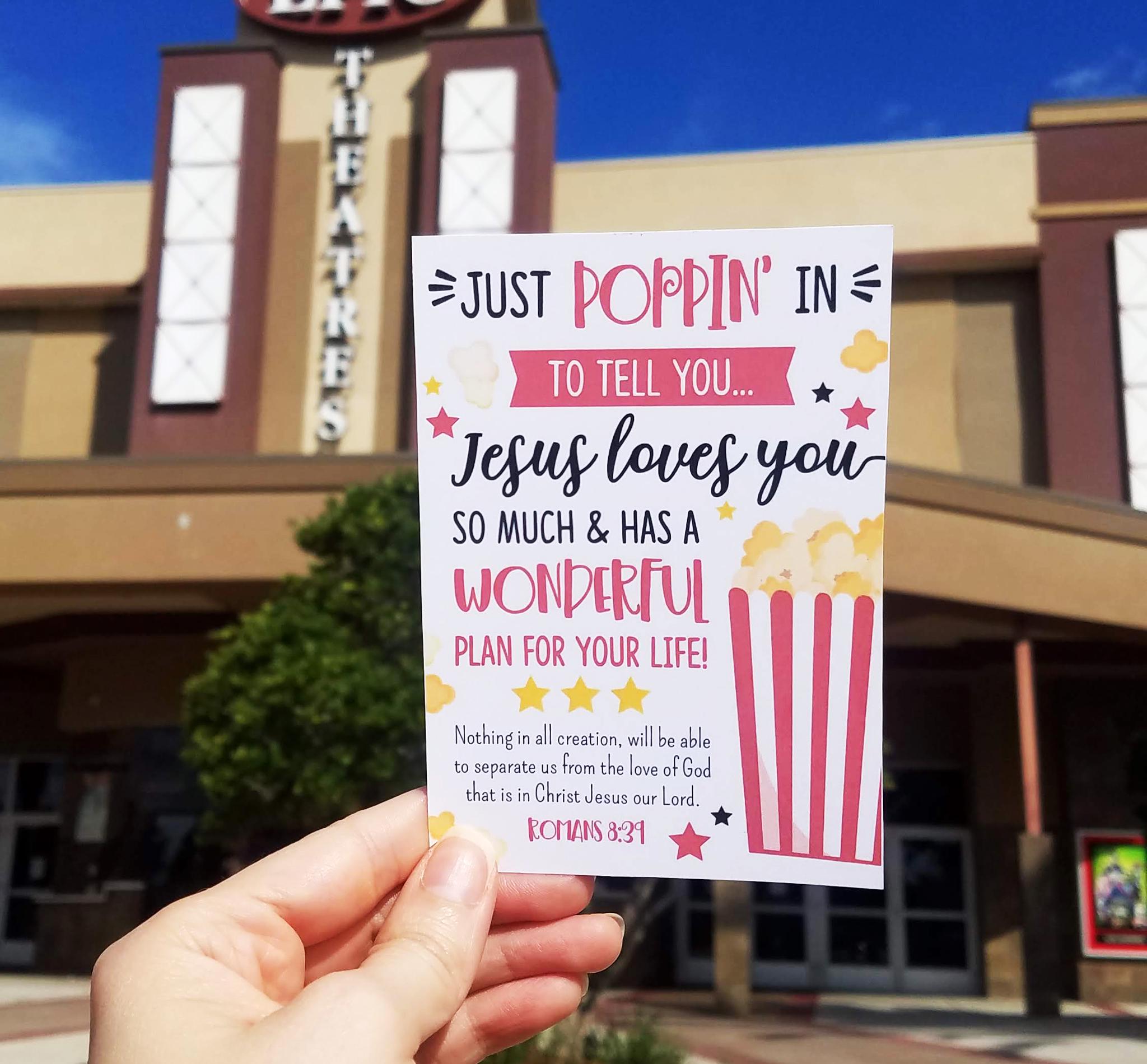 Just Poppin In, Scripture Encouragement Cards, Printable Bible Verses ...