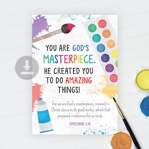 You Are God's Masterpiece, Printable Bible Verses Share Your Faith ...
